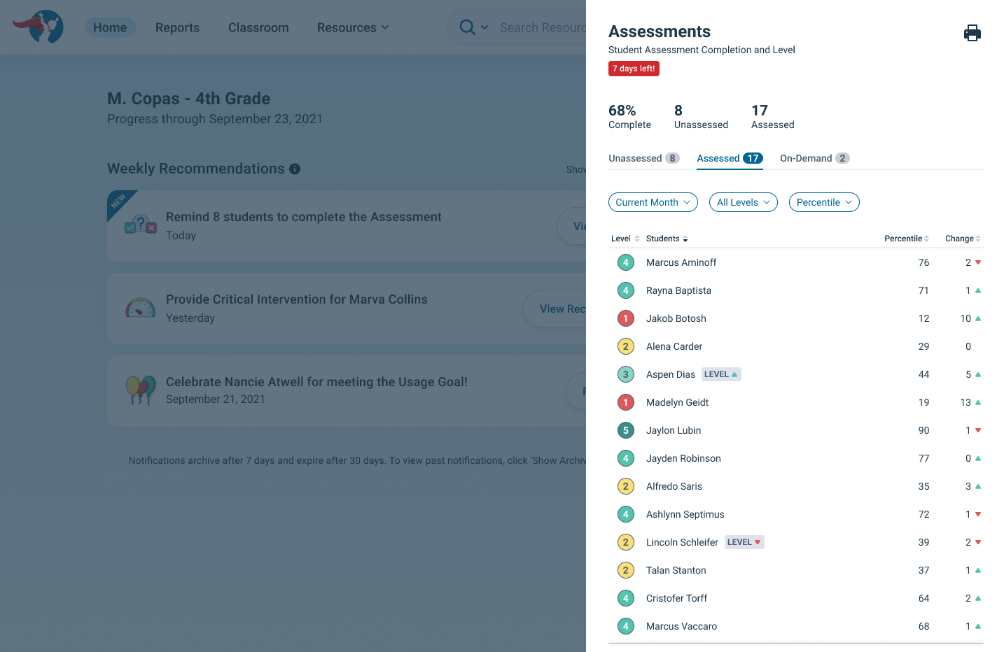 Assessment Dashboard