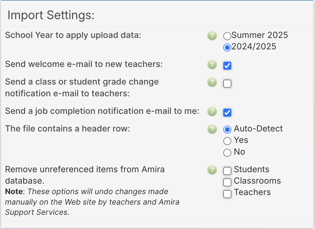 Importing Managers, Teachers, Student Rosters and Demographics