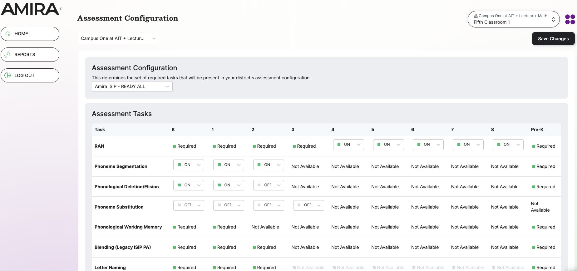 Admin Configuration: Assessment Configuration