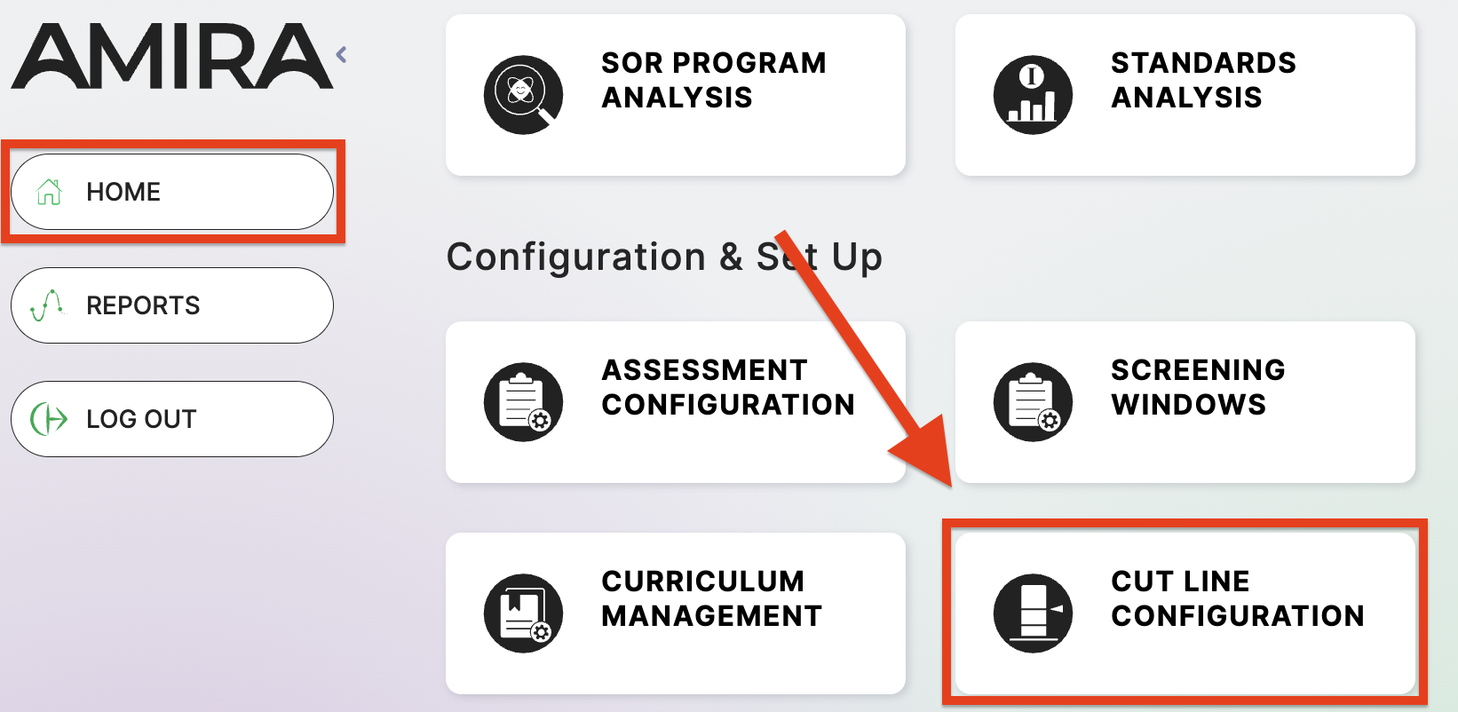 Admin Configuration: Cut Line Configuration