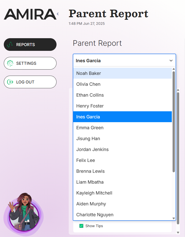 Teacher Reports: Parent Report